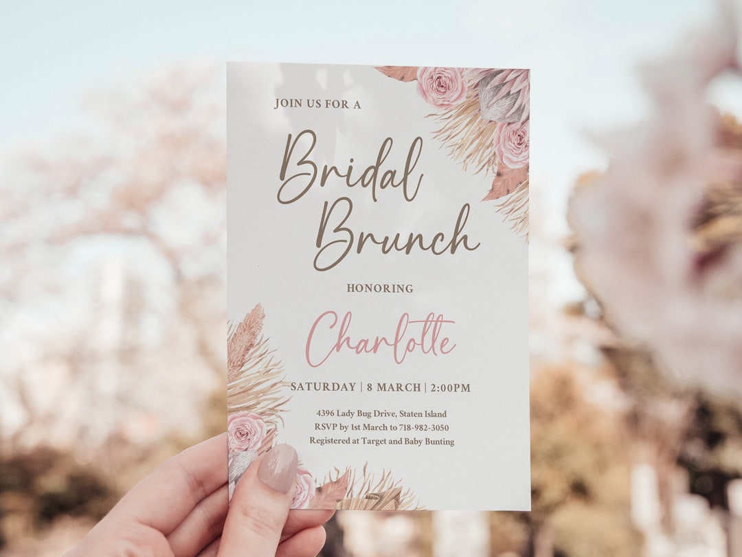 EDITABLE Bridal Brunch Invitation Template, Bridal Brunch Invitation ...