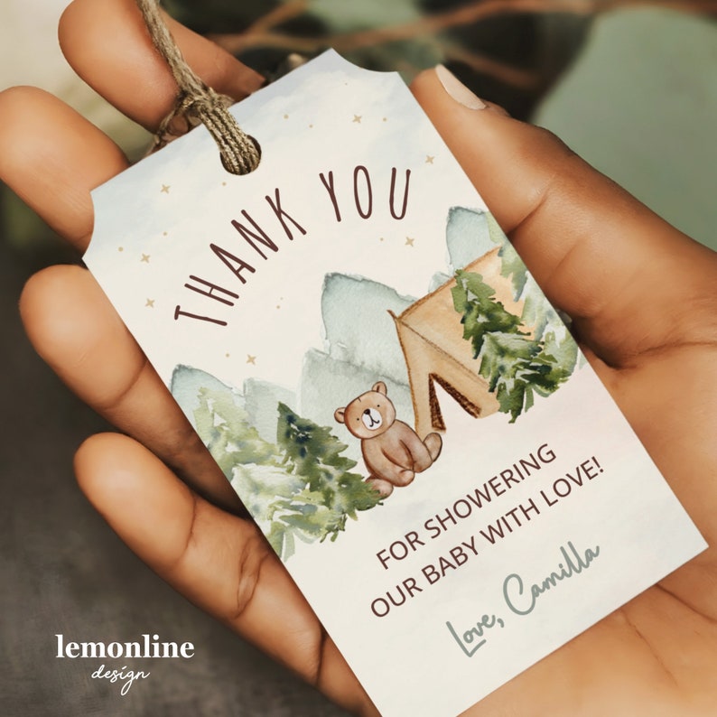 Little Camper Thank You Tag, Camp Thank You Tags, Let the Adventure ...