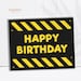 Happy Birthday Road Sign, Construction Party Sign, Road Signs Decor ...