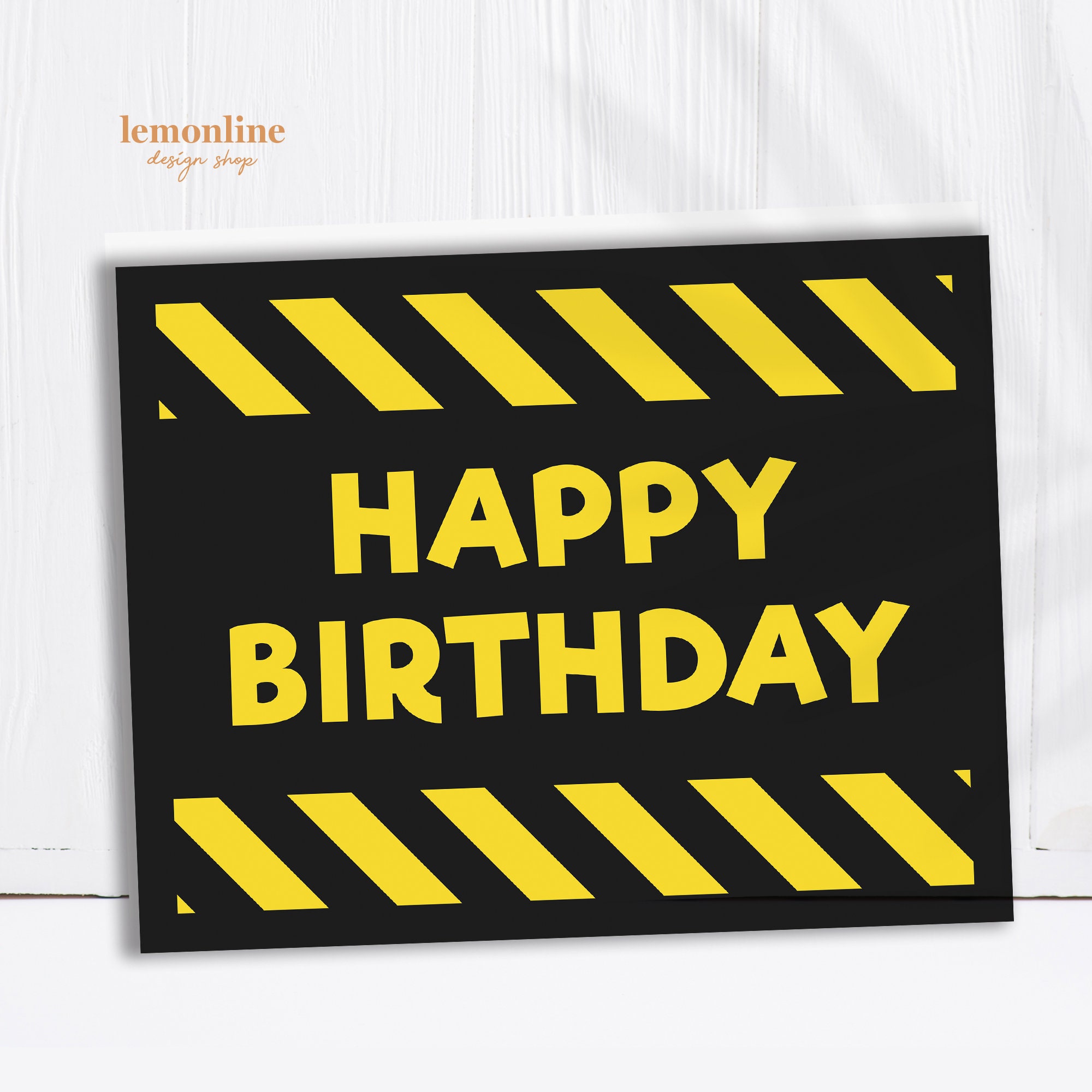 Construction Birthday Road Signs