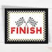 Finish Line Printable Sign, Race Car Party Decoration, Race Car Party ...
