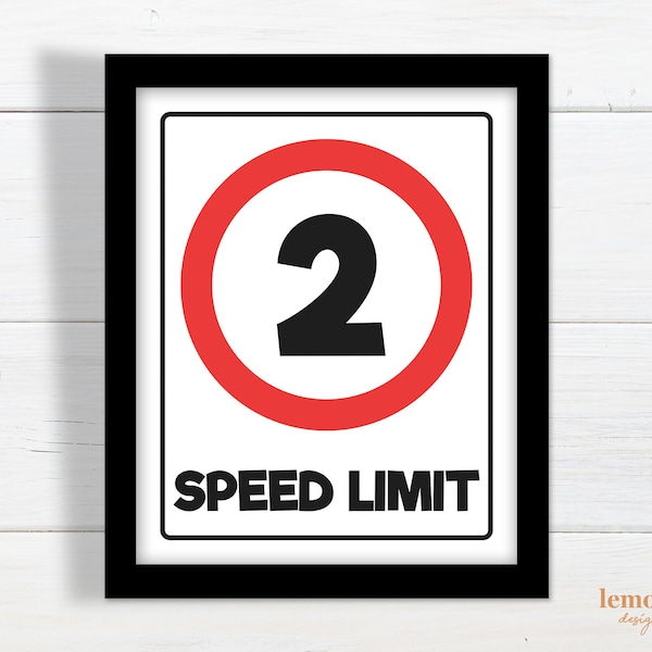 Speed Limit 2 Printable - Etsy