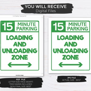 Printable Road Sign, Loading and Unloading Zone Sign, Traffic Signs, 15 ...