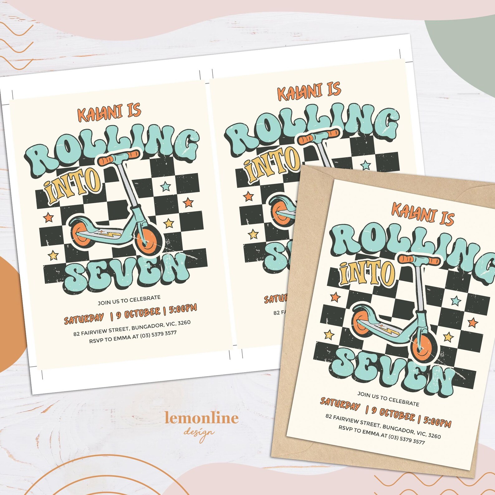 Kick Scooter Birthday Invitation, Scooter Invitation, Scooter Birthday ...