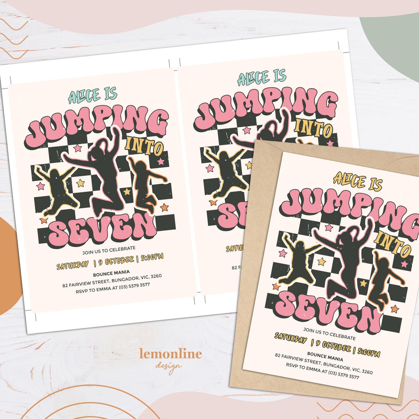 Jumping Invite, Let's Jump Party Invitation, Jump Birthday Party, Let's ...