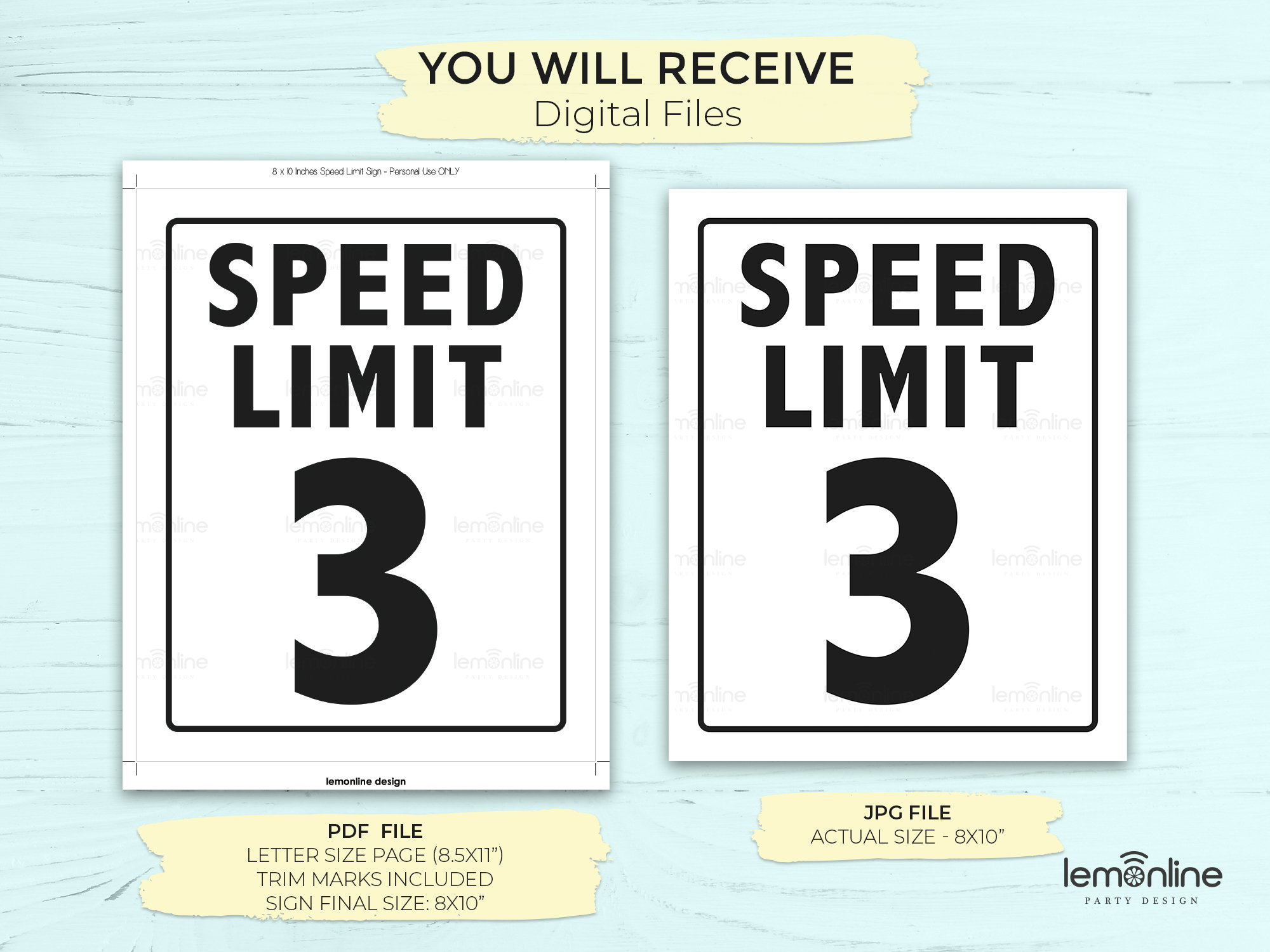 Speed Limit 3 Sign Refuel Here Sign Road Signs Birthday - Etsy