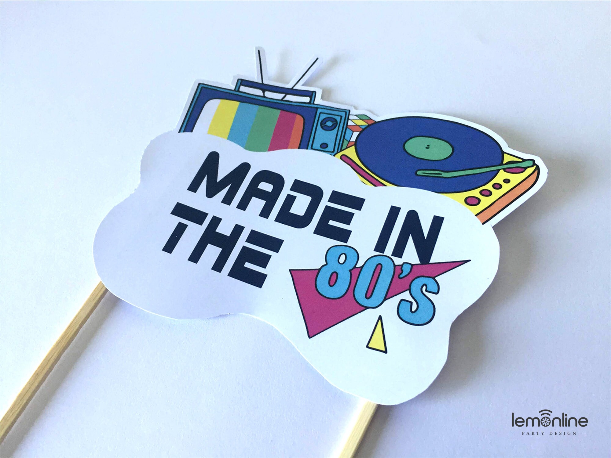 80s Cake Topper DIY Vintage Cake Topper 80s Cake Topper 80s - Etsy