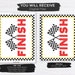 Finish Line Printable Sign, Race Car Party Decoration, Race Car Party ...