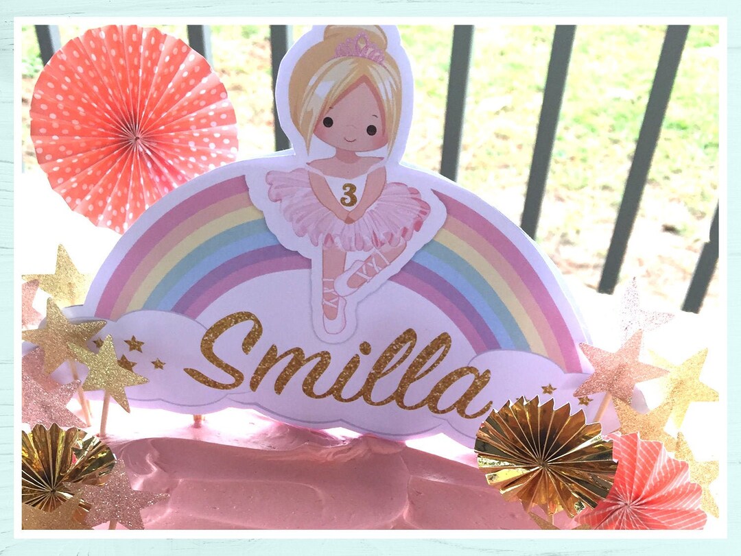 DIY Ballerina Cake Topper, Ballerina Topper, Ballet Cake Topper, Pink ...