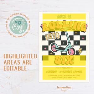 Kick Scooter Birthday Invitation, Scooter Invitation, Scooter Birthday ...