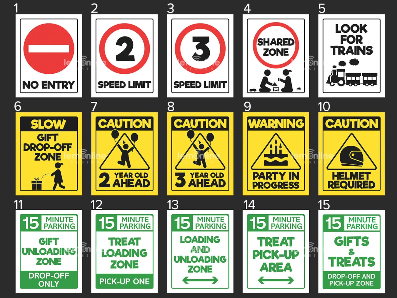 Road Signs Decor Bundle, Race Car Party Sign, Road Signs, Street Road ...