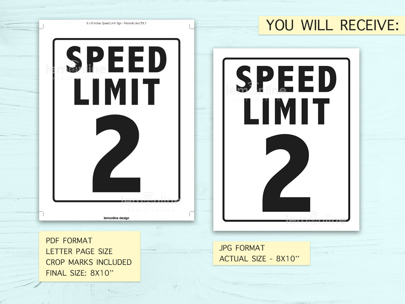 Speed Limit 2 Sign Refuel Here Sign Road Signs birthday | Etsy