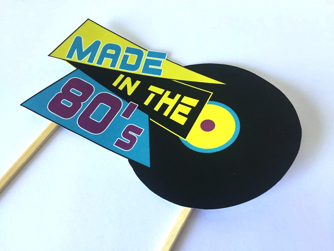 80s Cake Topper, DIY Vintage Cake Topper, 80s Cake Toppers, 80s ...