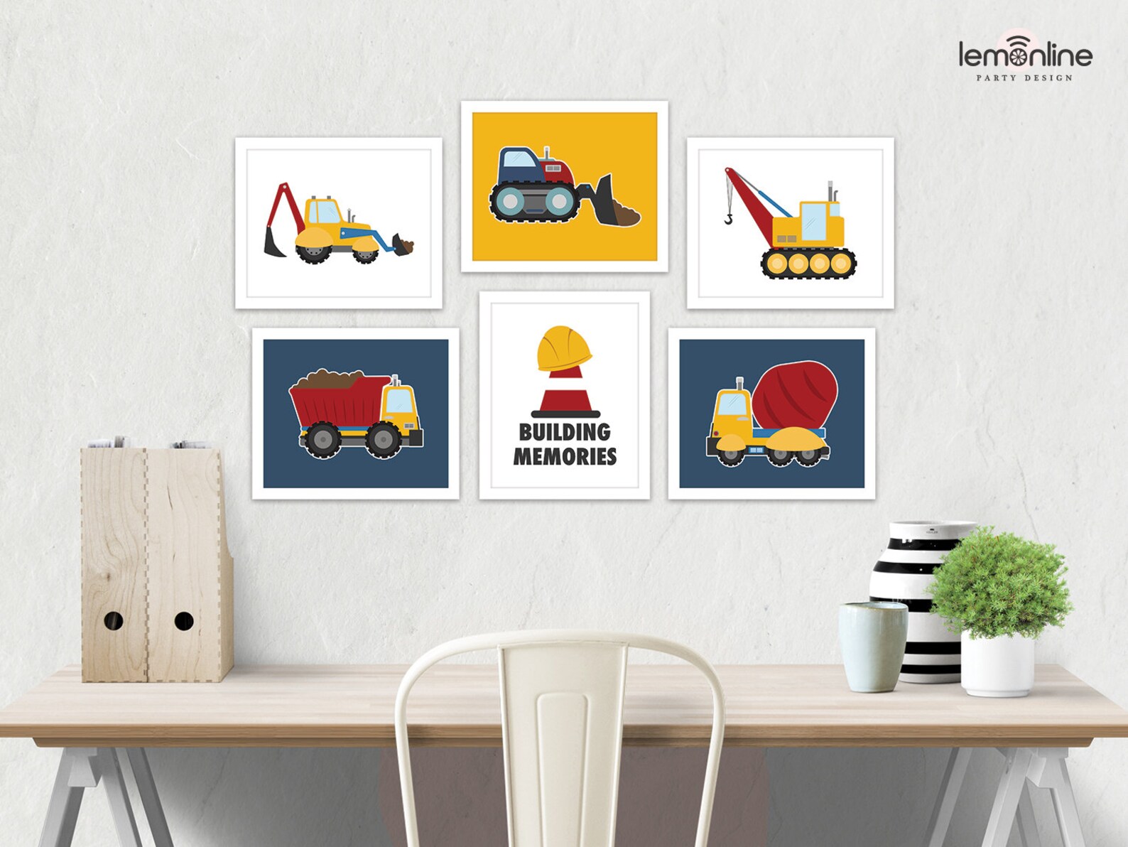 Construction Wall Art Construction Print Toddler Room Decor - Etsy UK