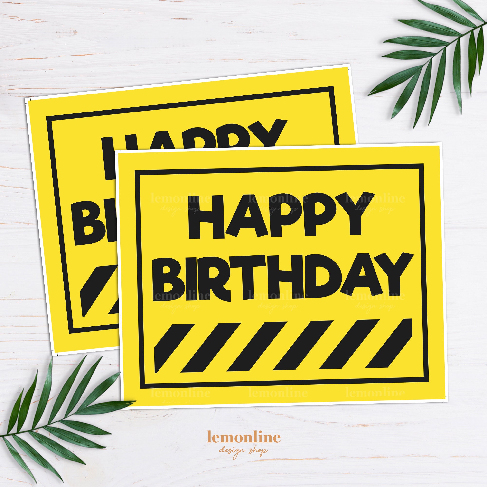 Happy Birthday Road Sign, Construction Party Sign, Road Signs Decor ...