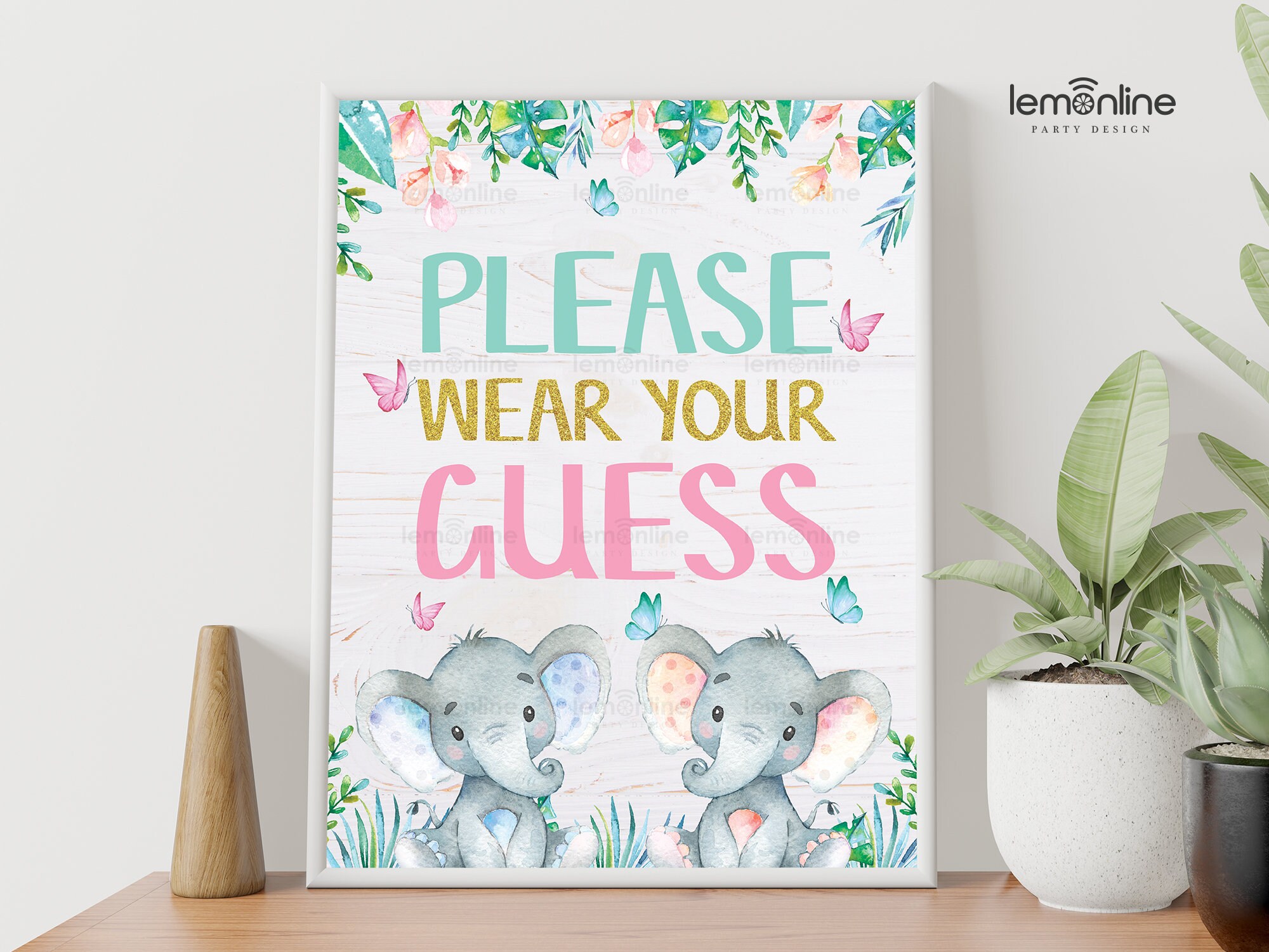 Wear Your Guess Sign Gender Reveal Gender Reveal Decor - Etsy