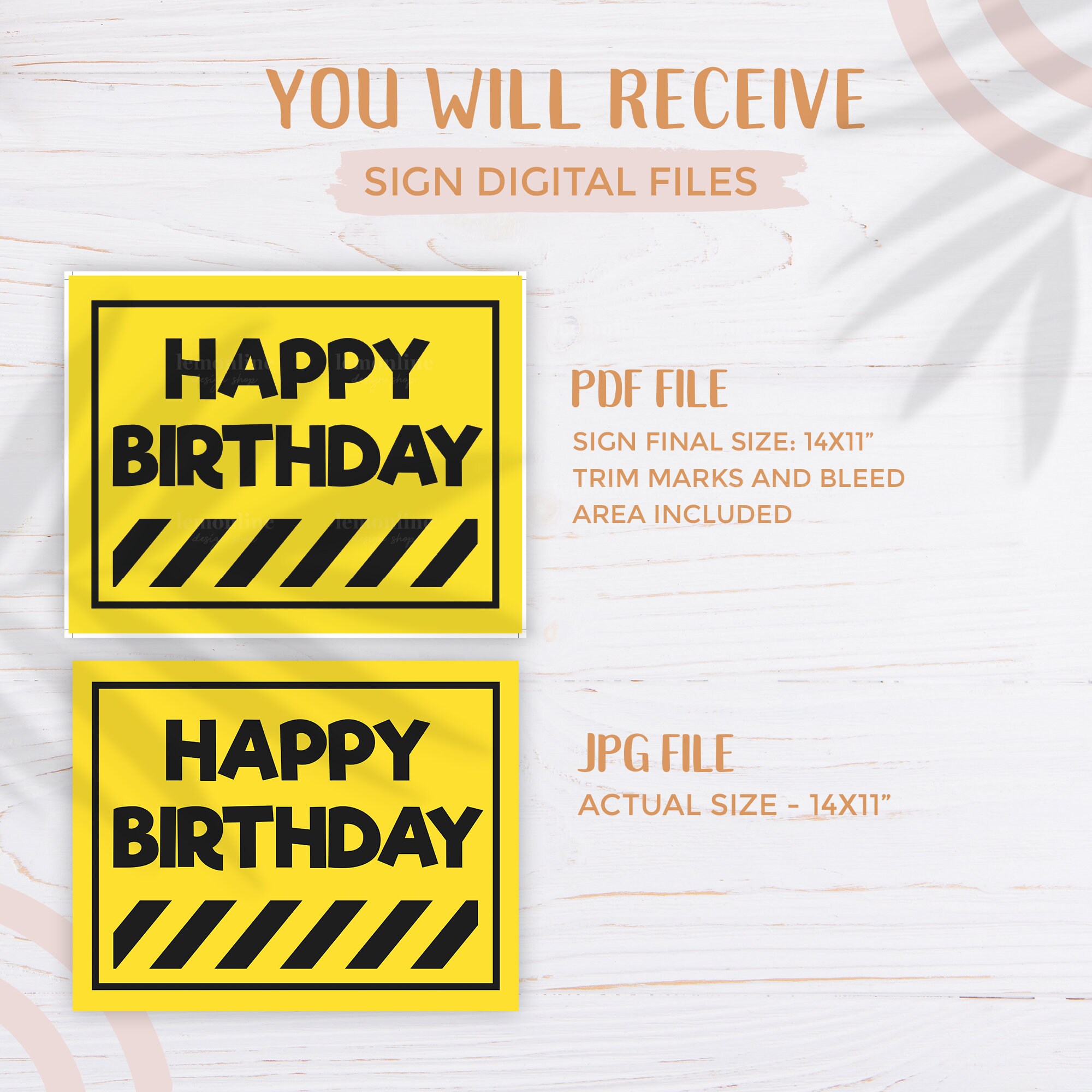 Happy Birthday Road Sign, Construction Party Sign, Road Signs Decor ...