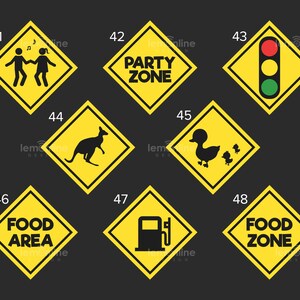 Road Signs Decor Bundle, Race Car Party Sign, Road Signs, Street Road ...