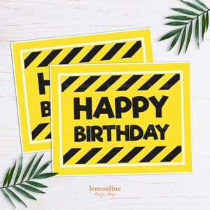 Happy Birthday Road Sign, Construction Party Sign, Road Signs Decor ...