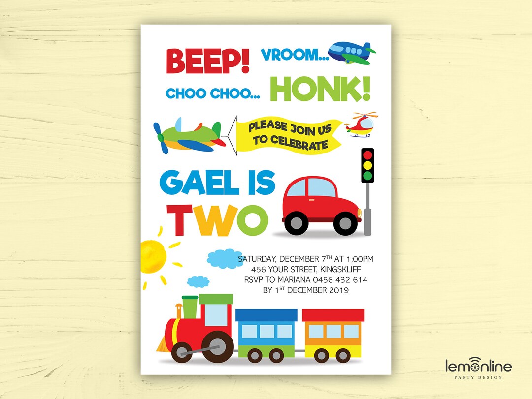 Transport Invitation, Transportation Invitation, Transport Invite ...