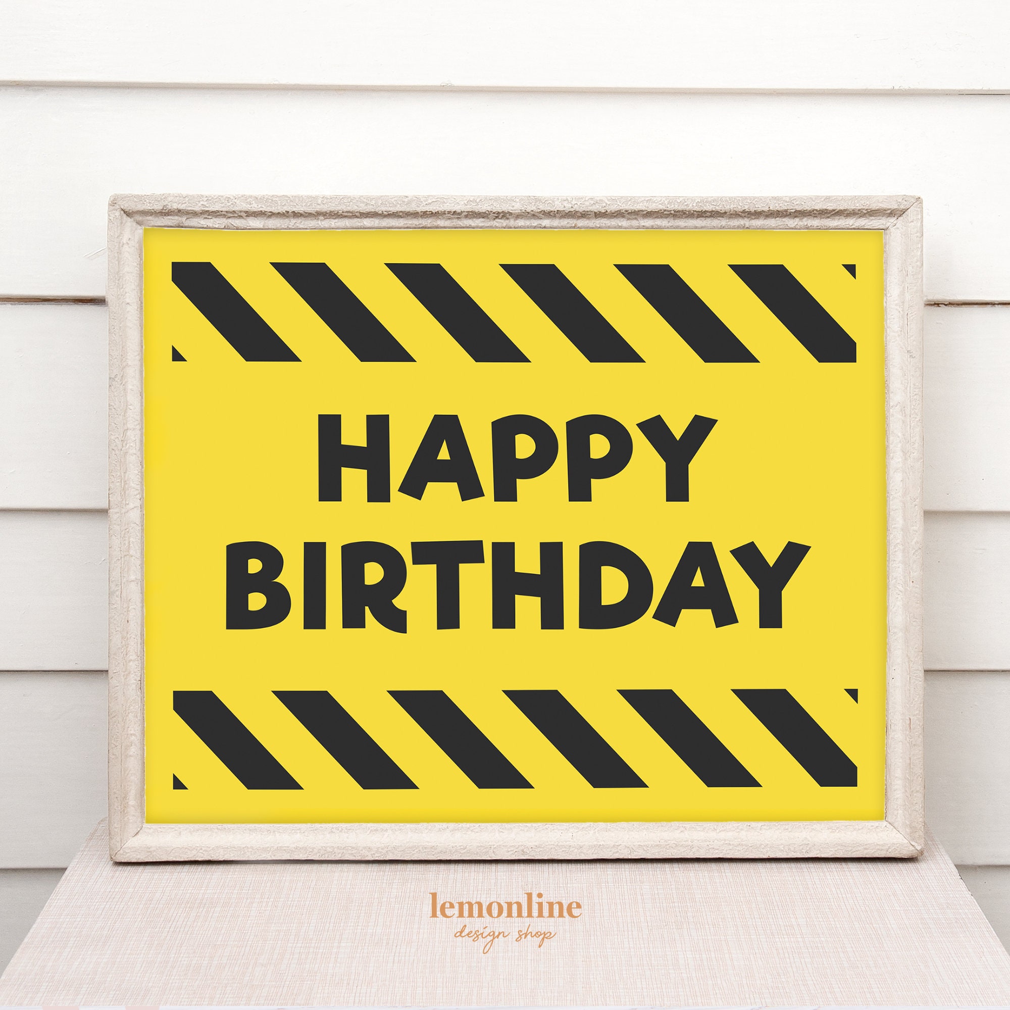 Happy Birthday Road Sign Construction Party Sign Road Signs - Etsy
