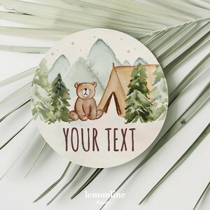 Little Camper Favor Tags, Smores Baby Shower, Camp Thank You Tags, Let ...