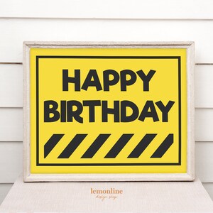 Happy Birthday Road Sign, Construction Party Sign, Road Signs Decor ...