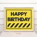 Happy Birthday Road Sign, Construction Party Sign, Road Signs Decor ...