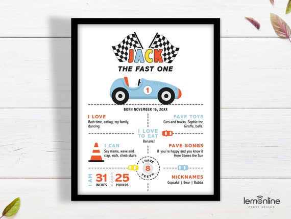 Milestone Poster Milestone Board 1st Birthday Poster Car - Etsy