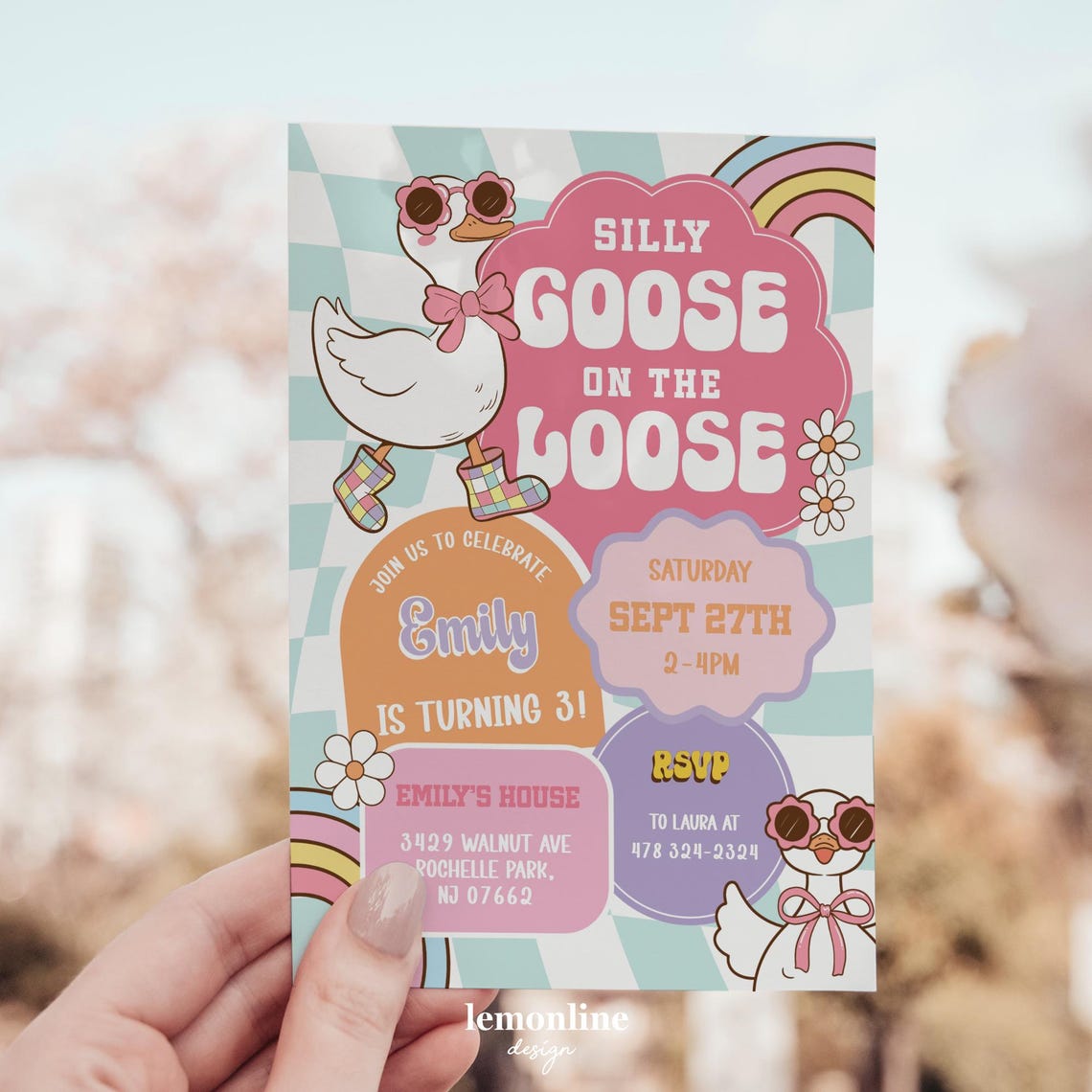 Silly Goose Birthday Invitation, Silly Goose Theme, Silly Goose on the ...