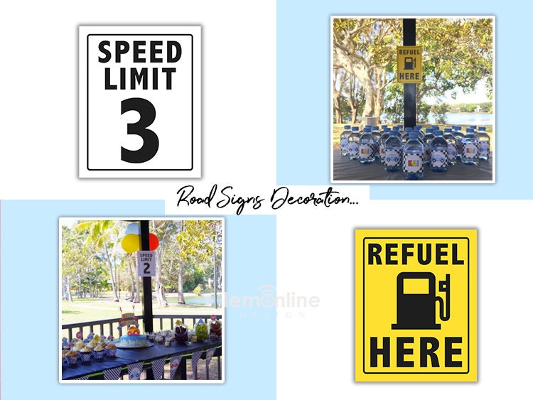Speed Limit 3 Sign Refuel Here Sign Road Signs Birthday | Etsy Canada