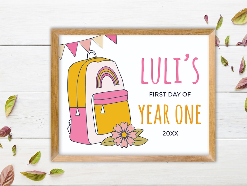 EDITABLE cartel imprimible del primer día de clases cartel de - Etsy México