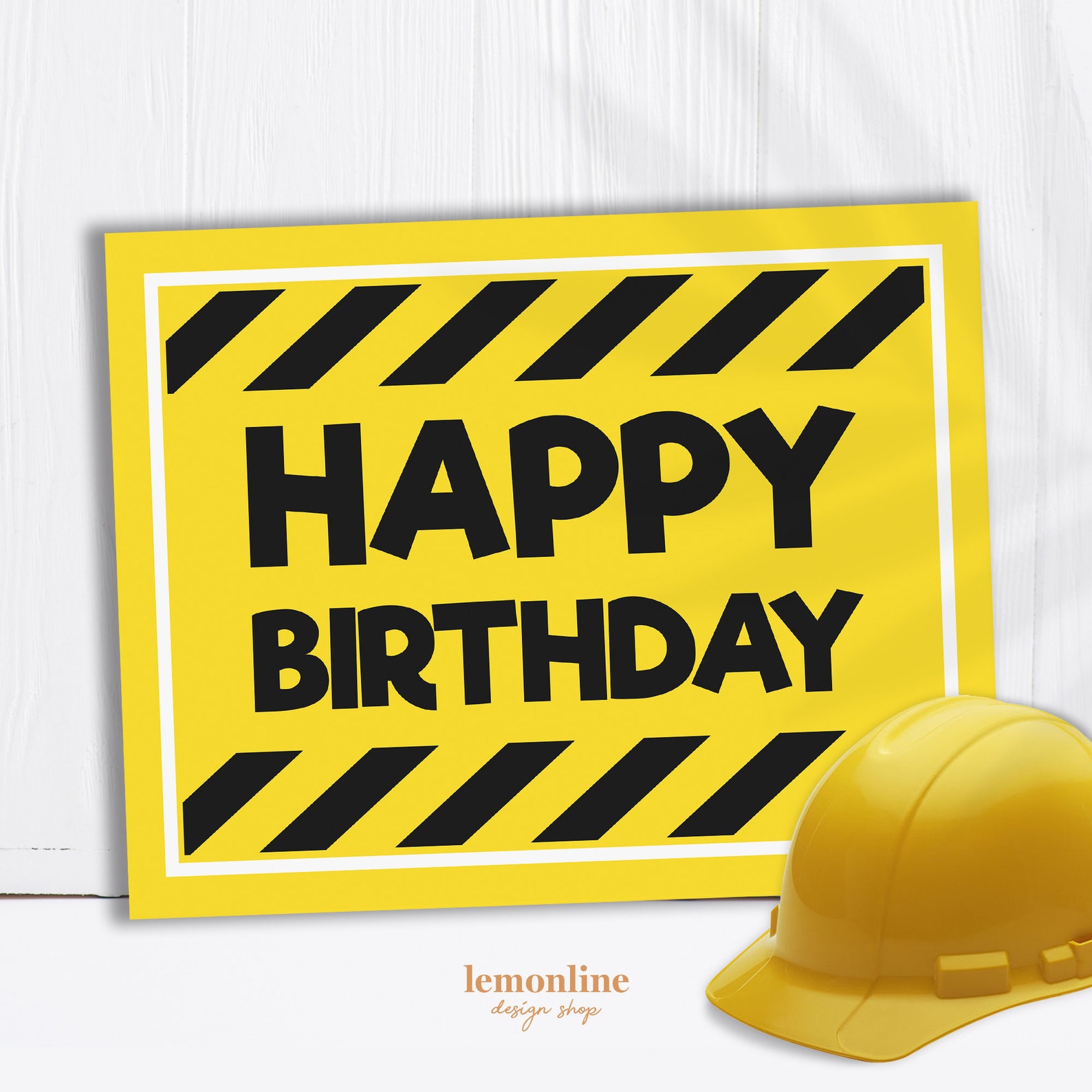 Happy Birthday Road Sign, Construction Party Sign, Road Signs Decor ...