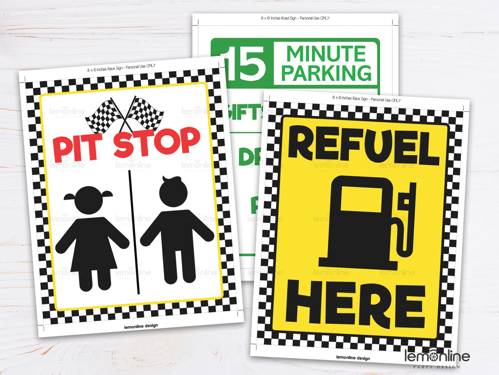 Road Signs Decor Bundle Printable Race Car Signs Race Car - Etsy Australia