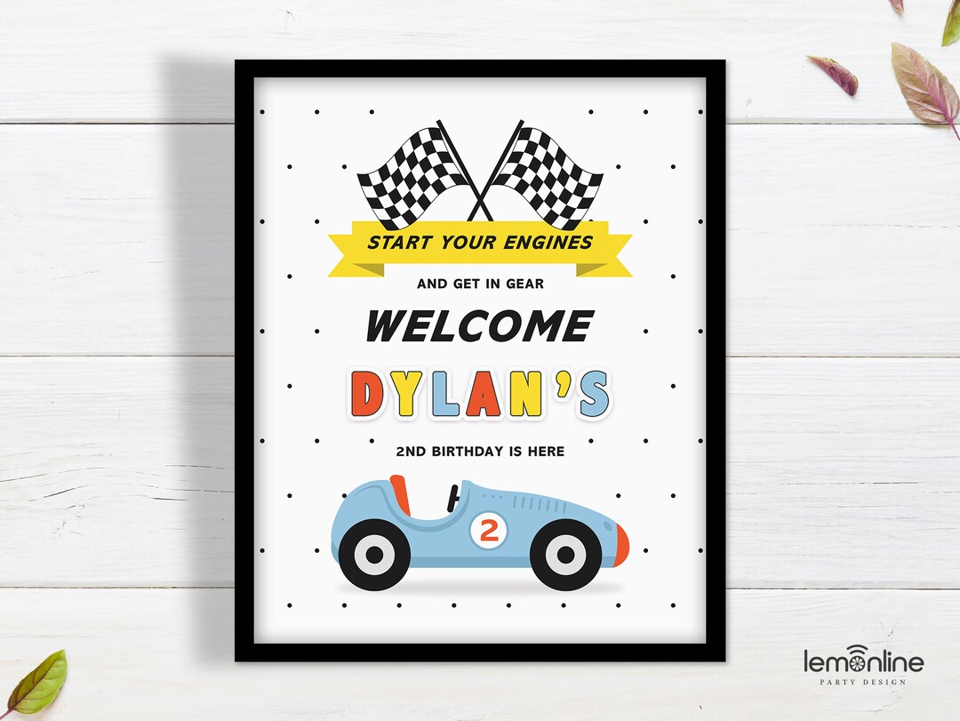 Race Car Welcome Sign, Race Car Sign, Race Car Welcome, Two Fast ...