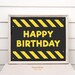 Happy Birthday Road Sign, Construction Party Sign, Road Signs Decor ...