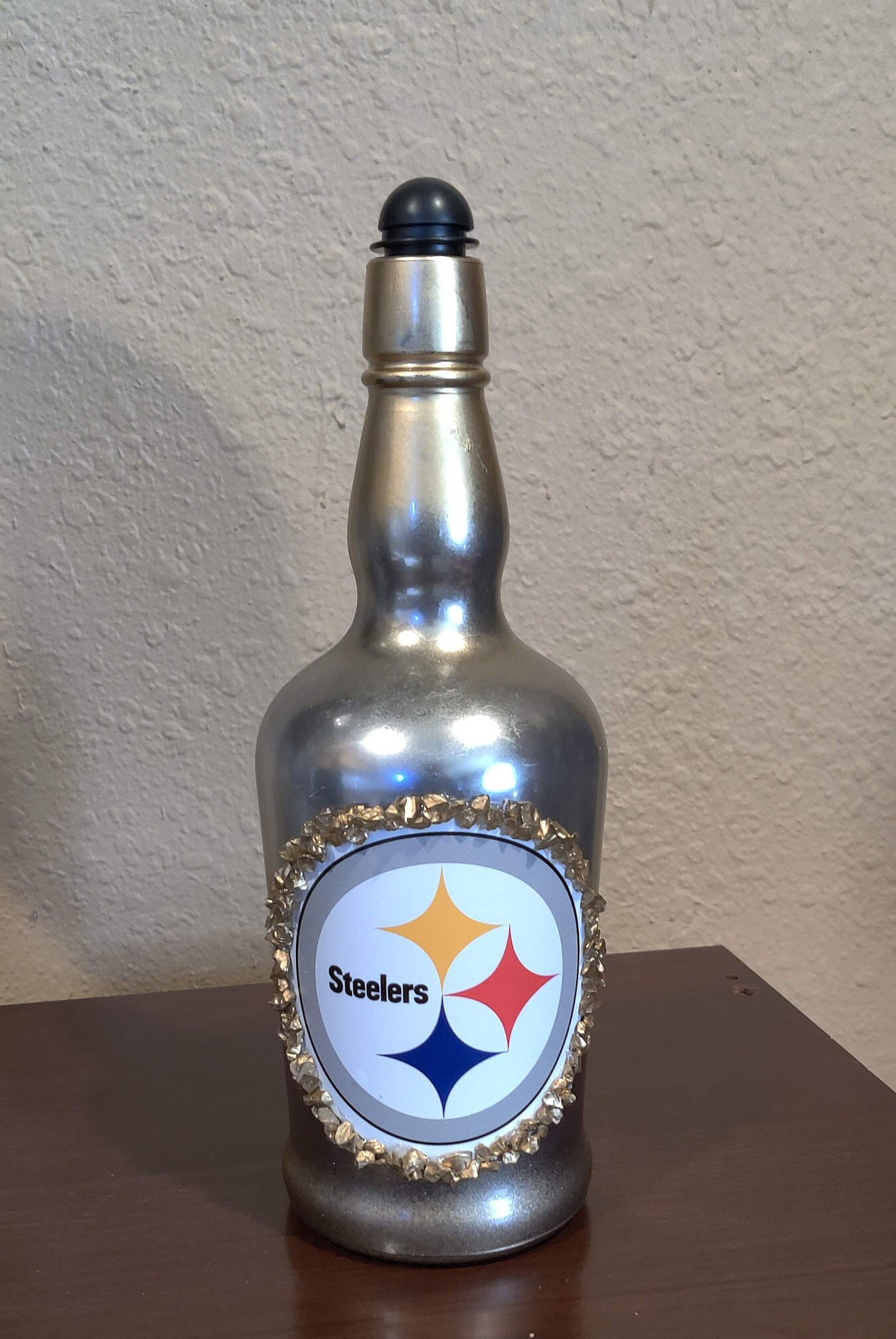 Handmade Upcycled Lighted Bottle Pittsburgh Steelers NFL Bar - Etsy