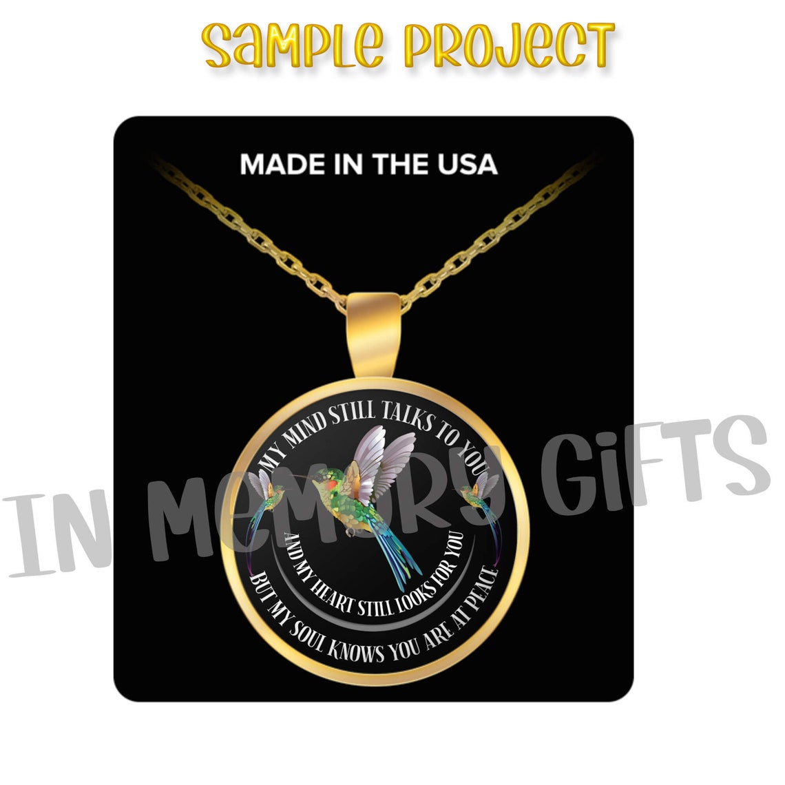 Hummingbird in Loving Memory PNG Printable Design My Mind Still Talks ...