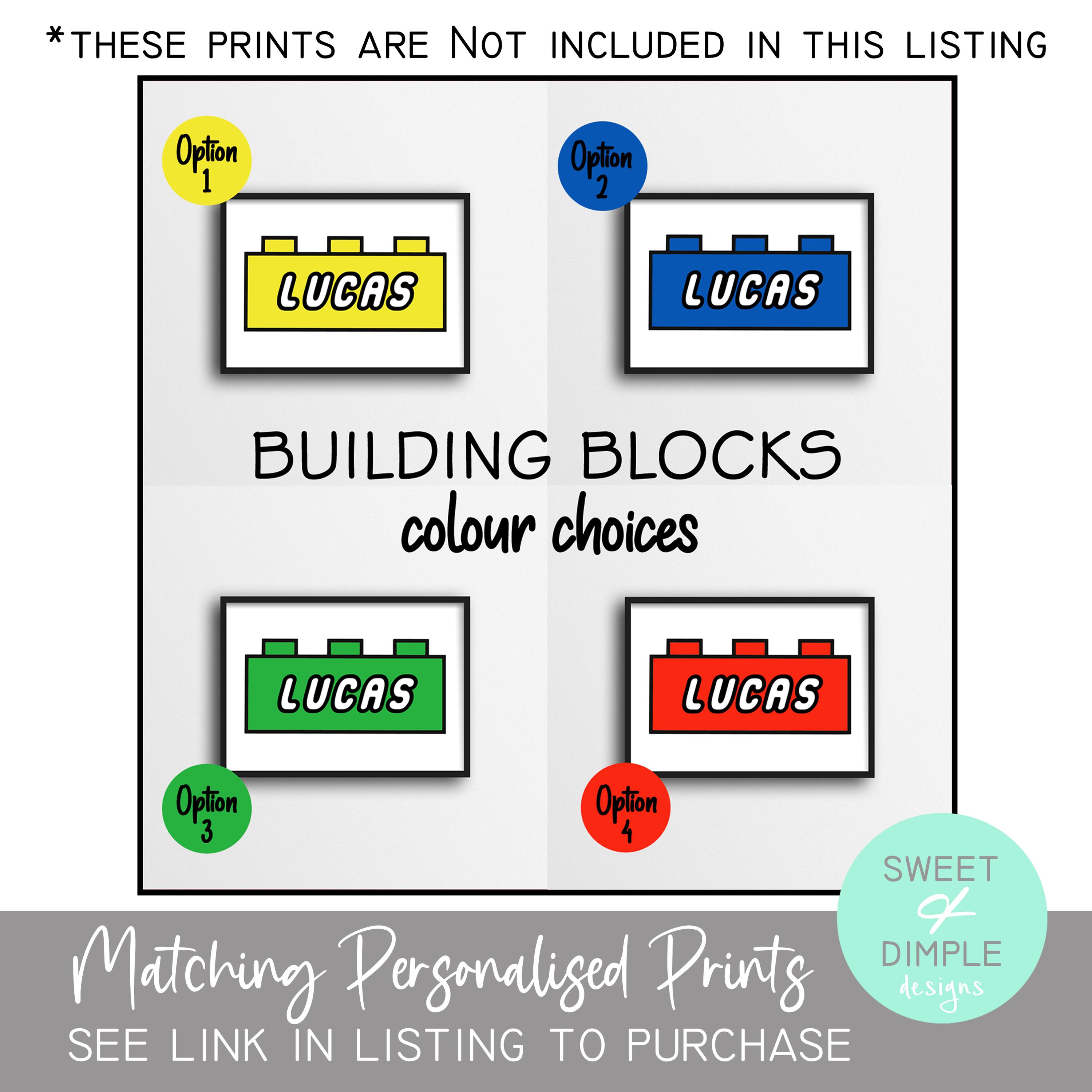 Kids Building Blocks Prints, Bedroom Posters, Block Posters, Block ...
