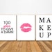 Makeup Themed Prints, Pink Lips, Makeup Wall Art, Beauty Salon Decor ...