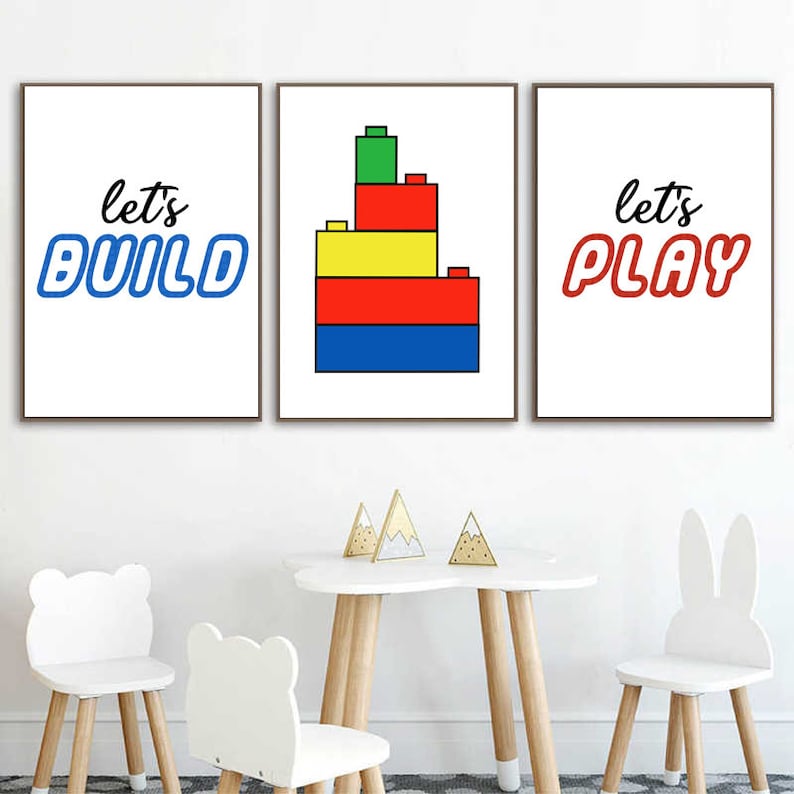 14 Print Building Blocks Playroom Prints, Kids Decor, Wall Art Prints ...