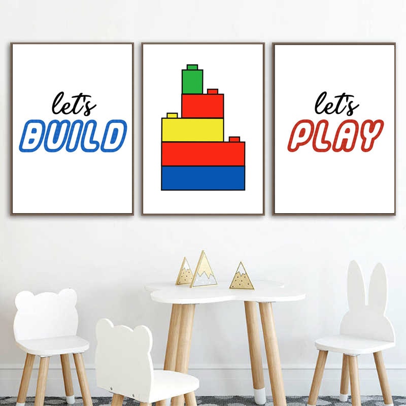 14 Print Building Blocks Playroom Prints, Kids Decor, Wall Art Prints ...