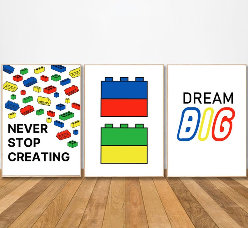 14 Print Building Blocks Playroom Prints, Kids Decor, Wall Art Prints ...