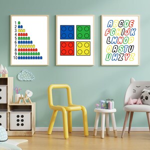 14 Print Building Blocks Playroom Prints, Kids Decor, Wall Art Prints ...