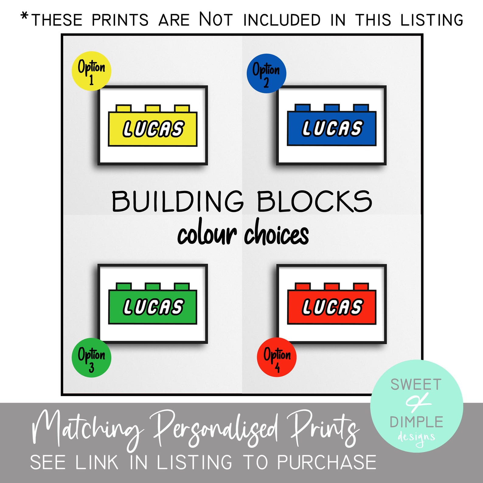 Kids Building Block Prints, Block Posters,boy Building Block Posters ...