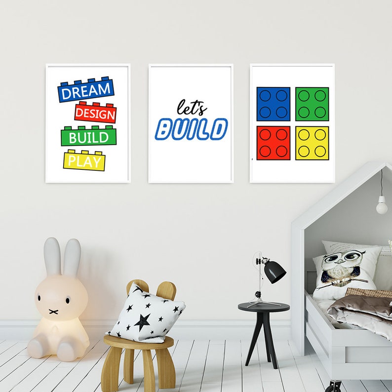 14 Print Building Blocks Playroom Prints, Kids Decor, Wall Art Prints ...