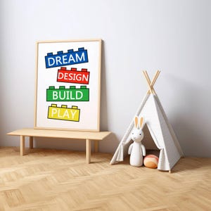 Kids Building Blocks Prints, Bedroom Posters, Block Posters, Block ...