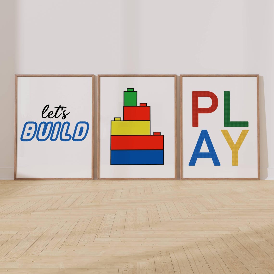 Kids Building Blocks Prints, Bedroom Posters, Block Posters, Block ...