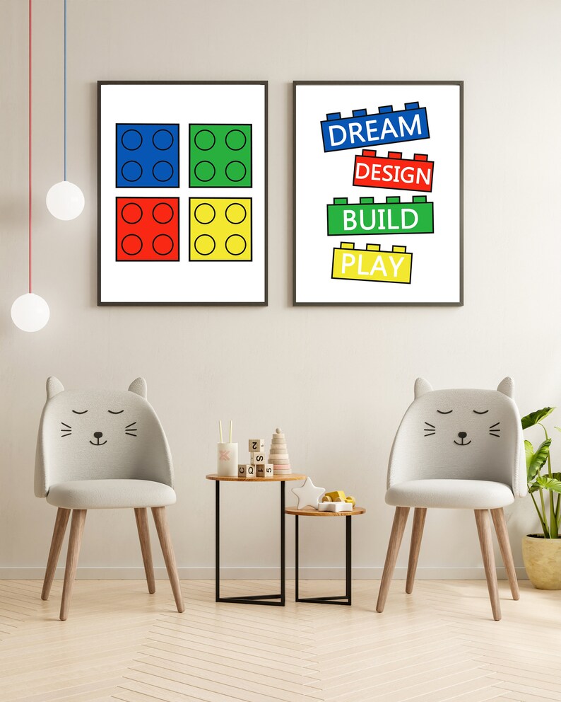 14 Print Building Blocks Playroom Prints, Kids Decor, Wall Art Prints ...