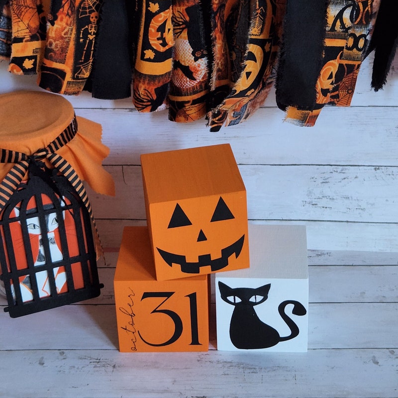 Halloween Blocks - Etsy